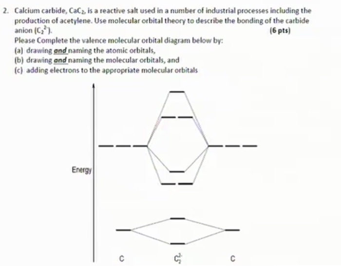 Solved Calcium carbide, CaCz is a reactive salt used in a | Chegg.com