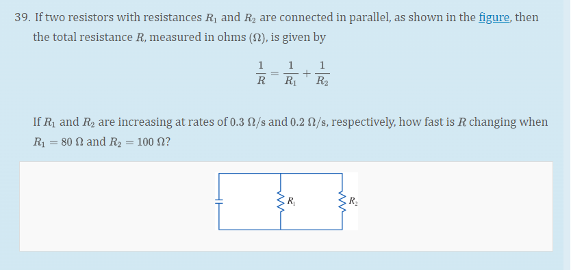 Solved 39. If two resistors with resistances R1 and R2 are | Chegg.com