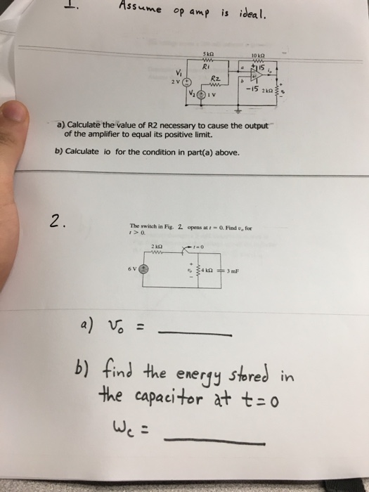 Solved Assume op amp is ideal. a) Calculate the value of R2 | Chegg.com