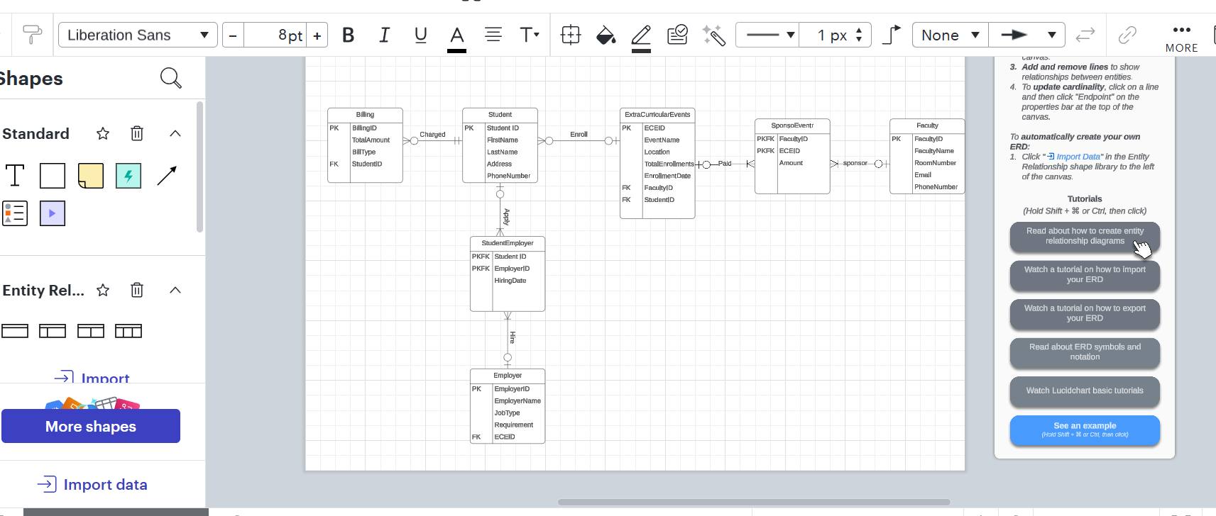 Solved Liberation SansshapesStandardT 4 Entity Rel... → | Chegg.com