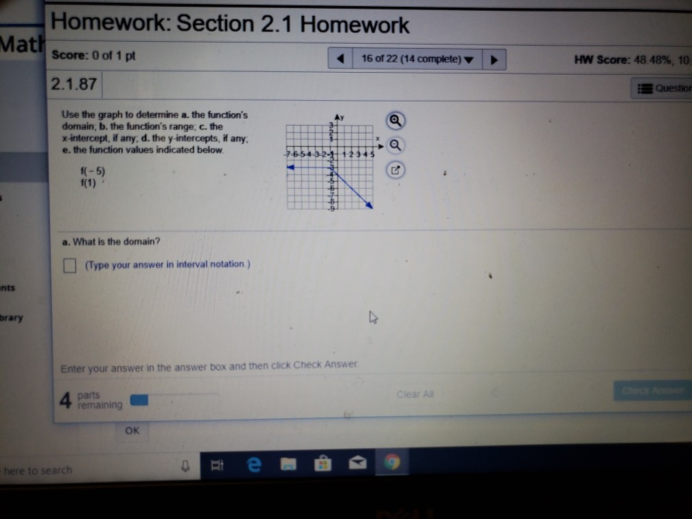 Solved Math 124 College Algebra, Spring 2019 Homework: | Chegg.com