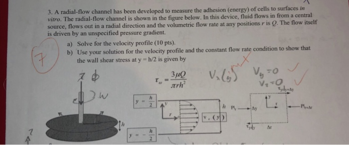 Solved 3. A radial-flow channel has been developed to | Chegg.com