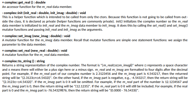 Solved Help with a simple class declaration, please write | Chegg.com