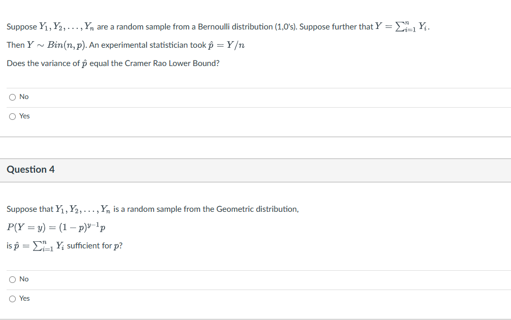 Solved Suppose Y1,Y2,…,Yn are a random sample from a | Chegg.com