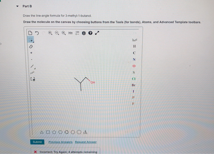 Solved Part B Draw the line-angle formula for | Chegg.com