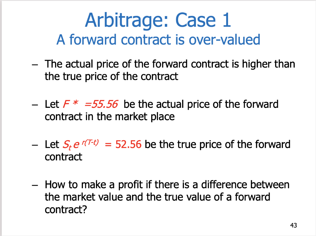 Solved Forward Contracts: Example 1 . A forward contract is | Chegg.com