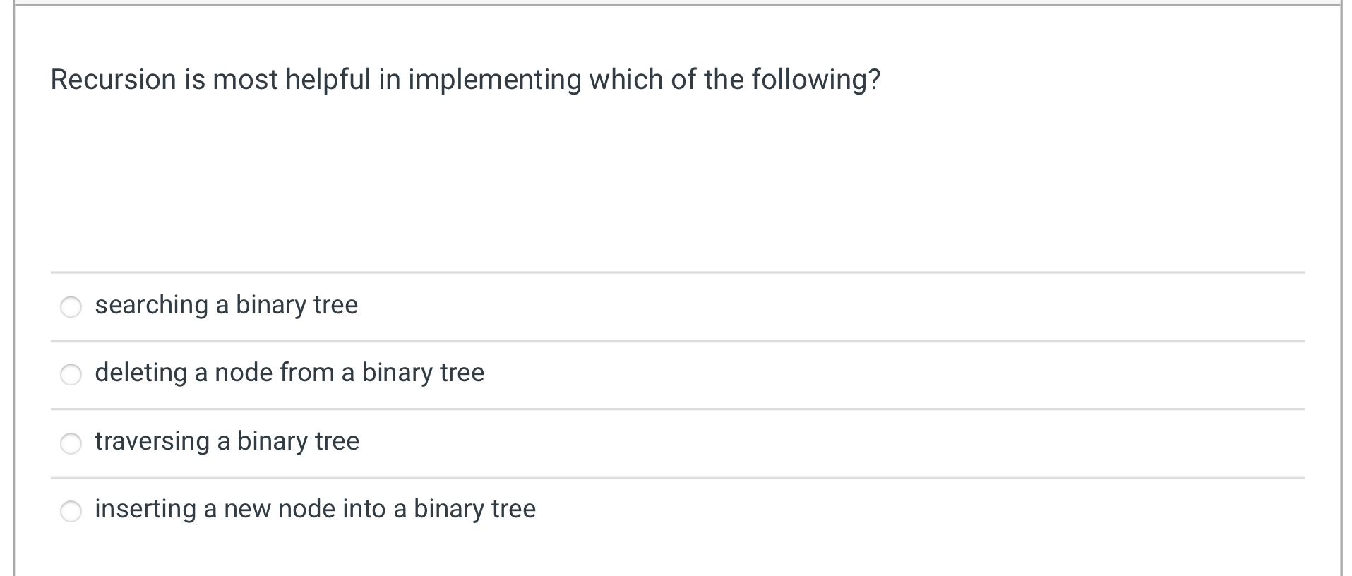 Solved Recursion Is Most Helpful In Implementing Which Of