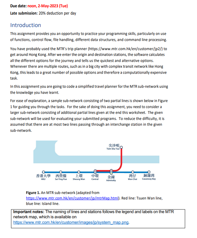Solved Due date: noon, 2-May-2023 (Tue) Late submission: 20% | Chegg.com