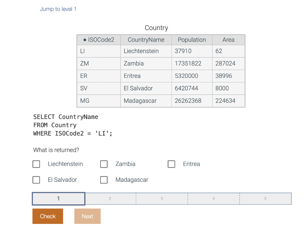 Solved Jump to level 1 Country SELECT CountryName FROM | Chegg.com