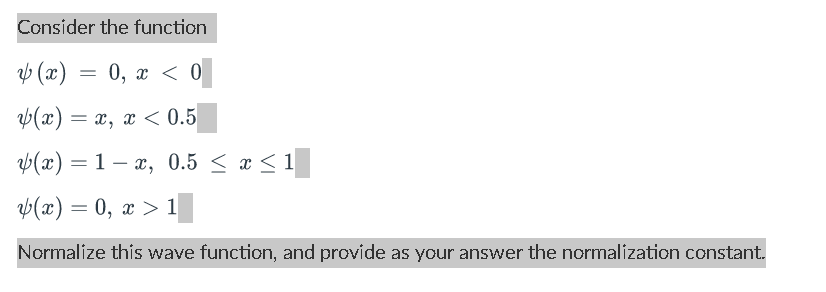 Solved Consider the function | Chegg.com