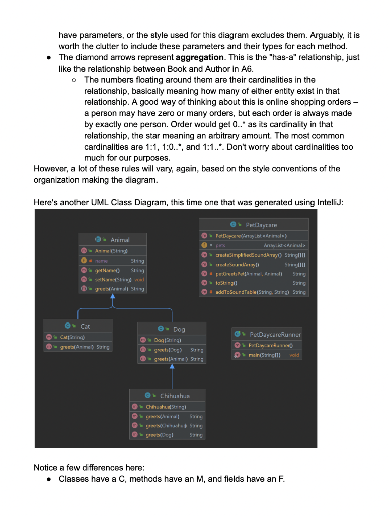 Part A - Reading UML Class Diagrams UML stands for | Chegg.com
