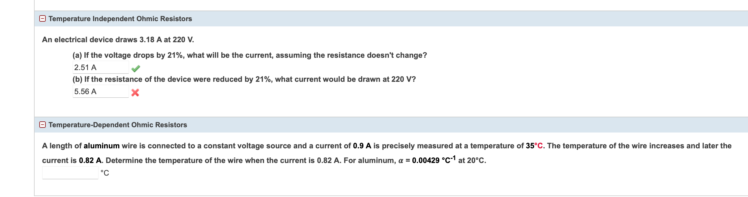 Solved An electrical device draws 3.18 A at 220 V. (a) If | Chegg.com