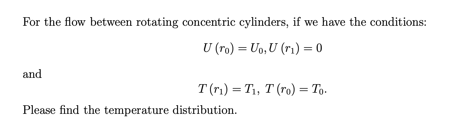 Solved For the flow between rotating concentric cylinders, | Chegg.com