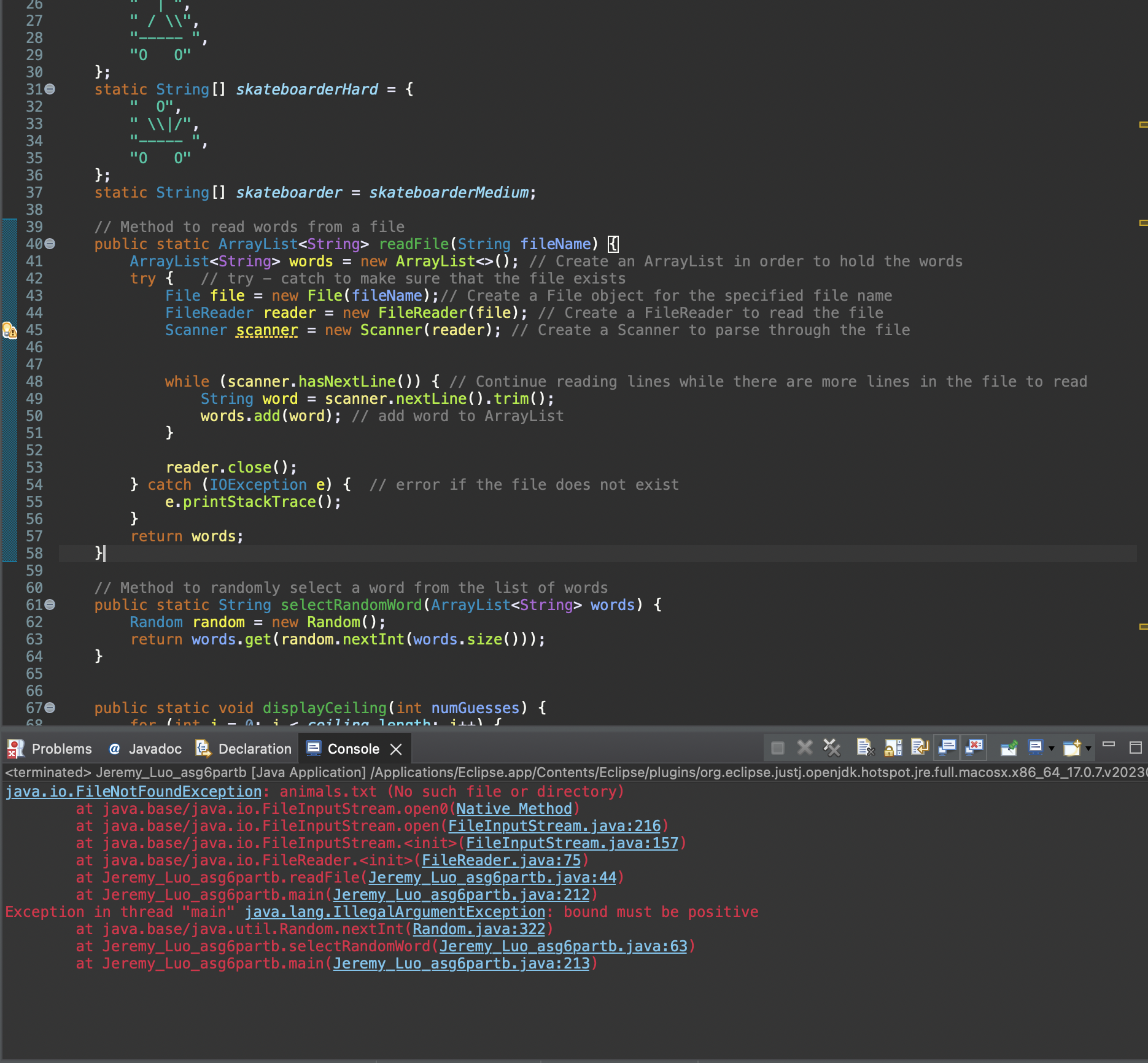 static String[] skateboarderHard ={ " 0 ", " \\ | Chegg.com