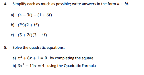 Simplify each as much as possible; write answers in | Chegg.com
