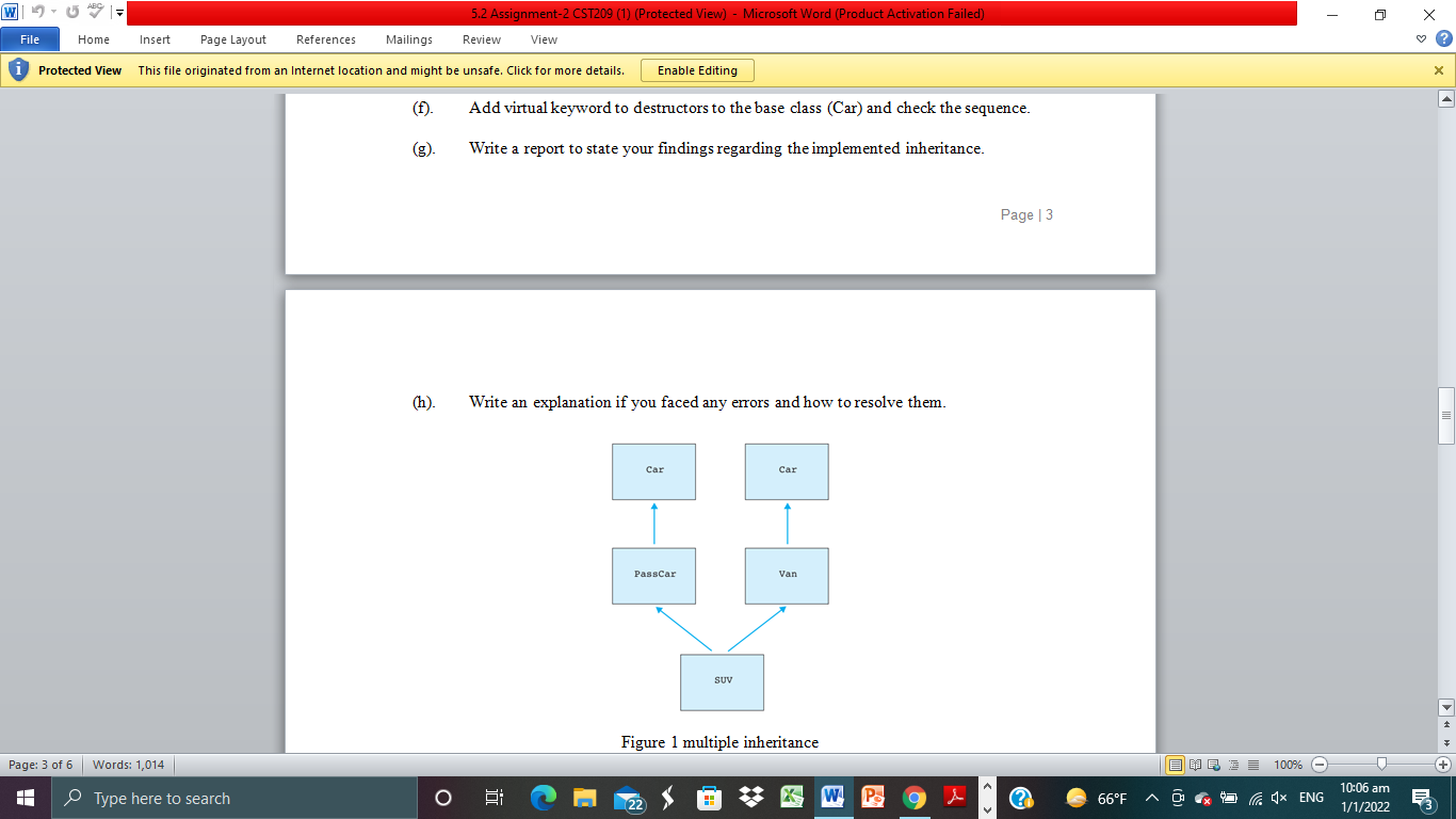Solved WI- UABG 5.2 Assignment-2 CST209 (1) (Protected View) | Chegg.com
