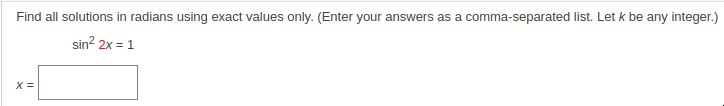 Solved Find all solutions in radians using exact values | Chegg.com