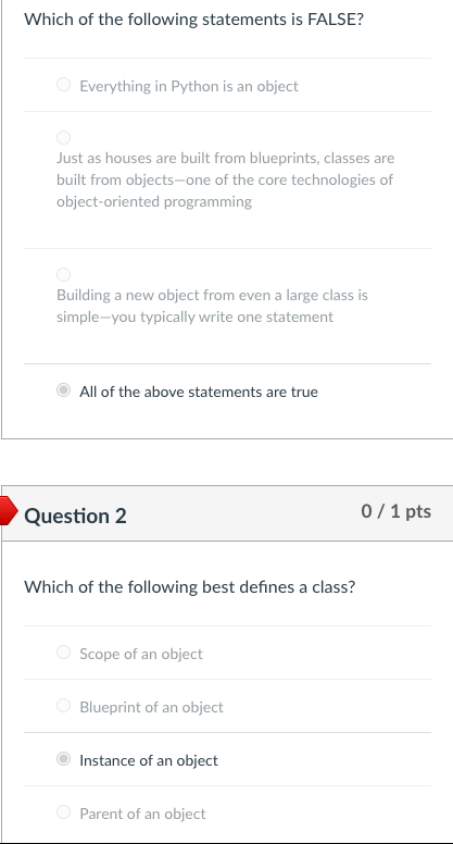 Solved Which of the following statements is FALSE?Everything | Chegg.com