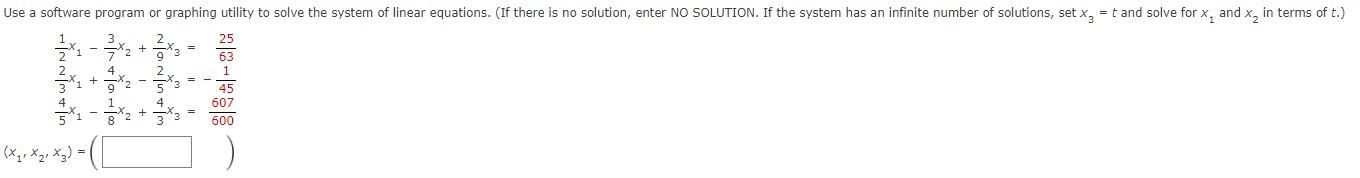 Solved Use software program or graphing utility to solve the | Chegg.com