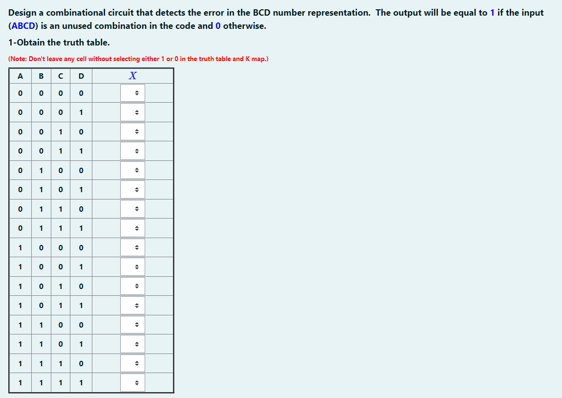 Solved Design A Combinational Circuit That Detects The Error