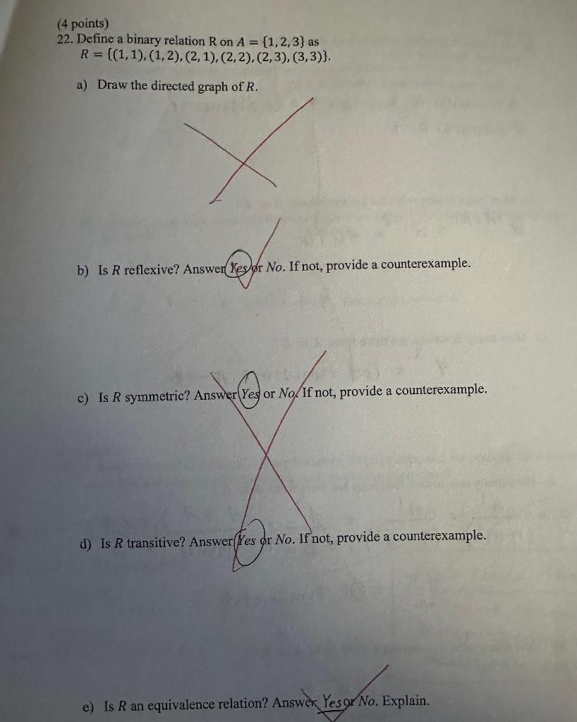 Solved 4 Points 22 Define A Binary Relation R On 4064