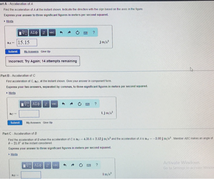 Solved Relative-Motion Analysis: Acceleration Learning Goal: | Chegg.com