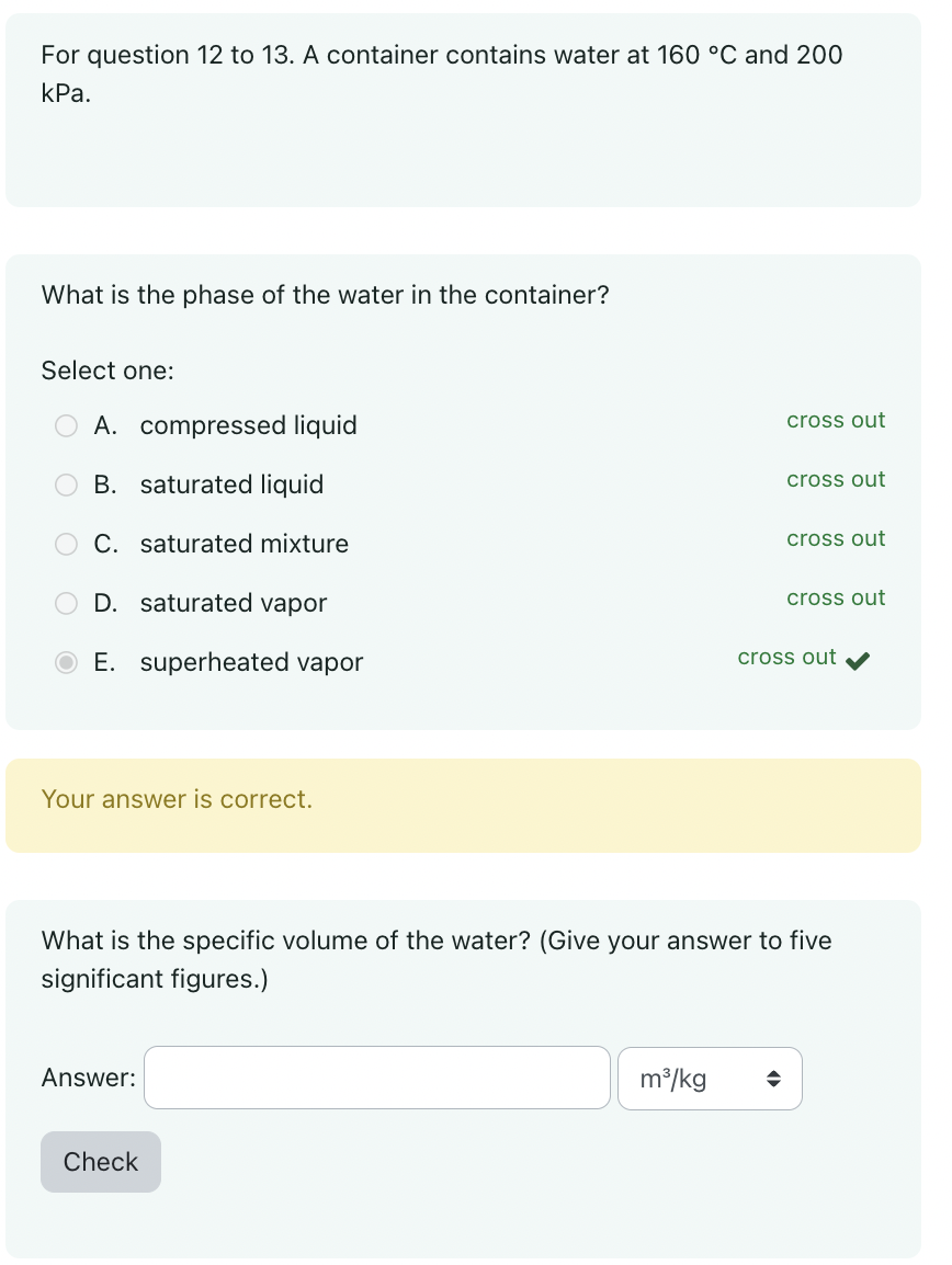 Solved For question 12 to 13 . A container contains water at | Chegg.com