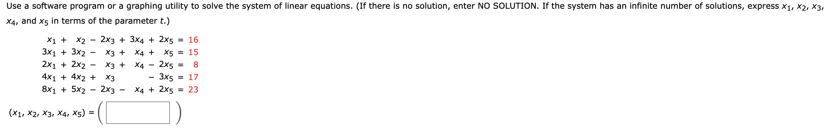 Solved Use a software program or a graphing utility to solve | Chegg.com