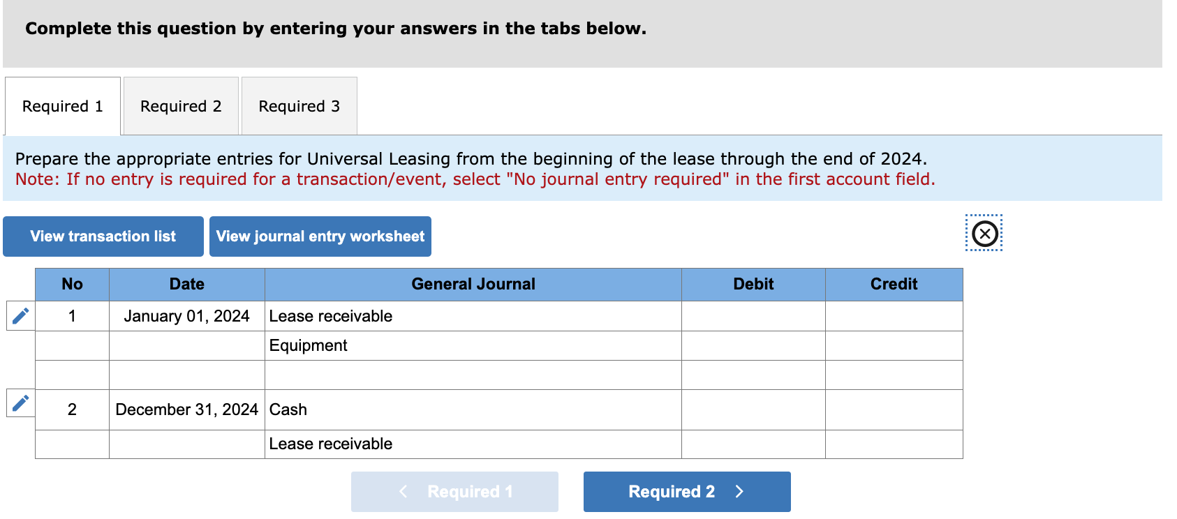 Solved Universal Leasing leases electronic equipment to a | Chegg.com
