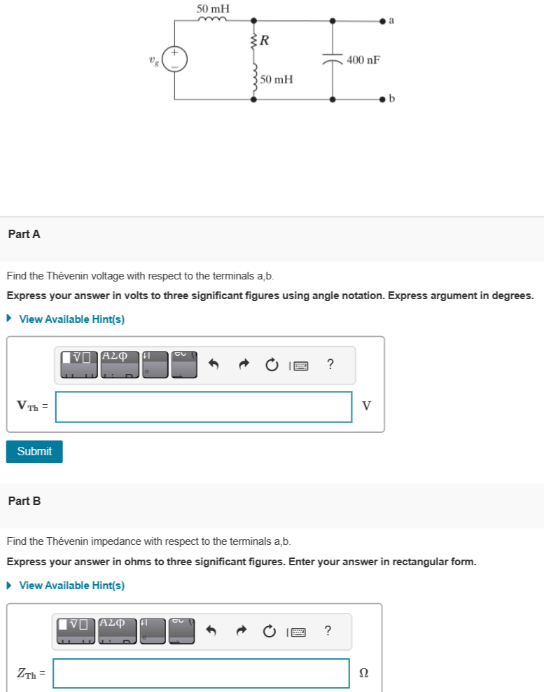 Solved The sinusoidal voltage source in the circuit in | Chegg.com