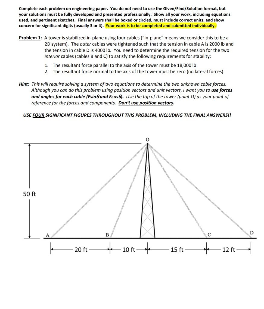 Solved Complete each problem on engineering paper. You do | Chegg.com