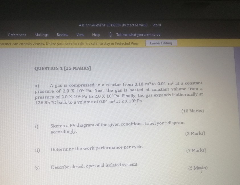 Solved AssignmentSEM120192020 Protected view) - Word | Chegg.com