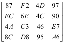 Solved AES Encryption For the state matrix above show the | Chegg.com