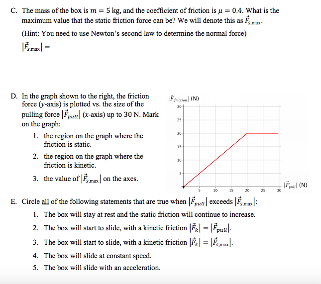 Solved pull Problem 1: Static and kinetic friction Consider | Chegg.com