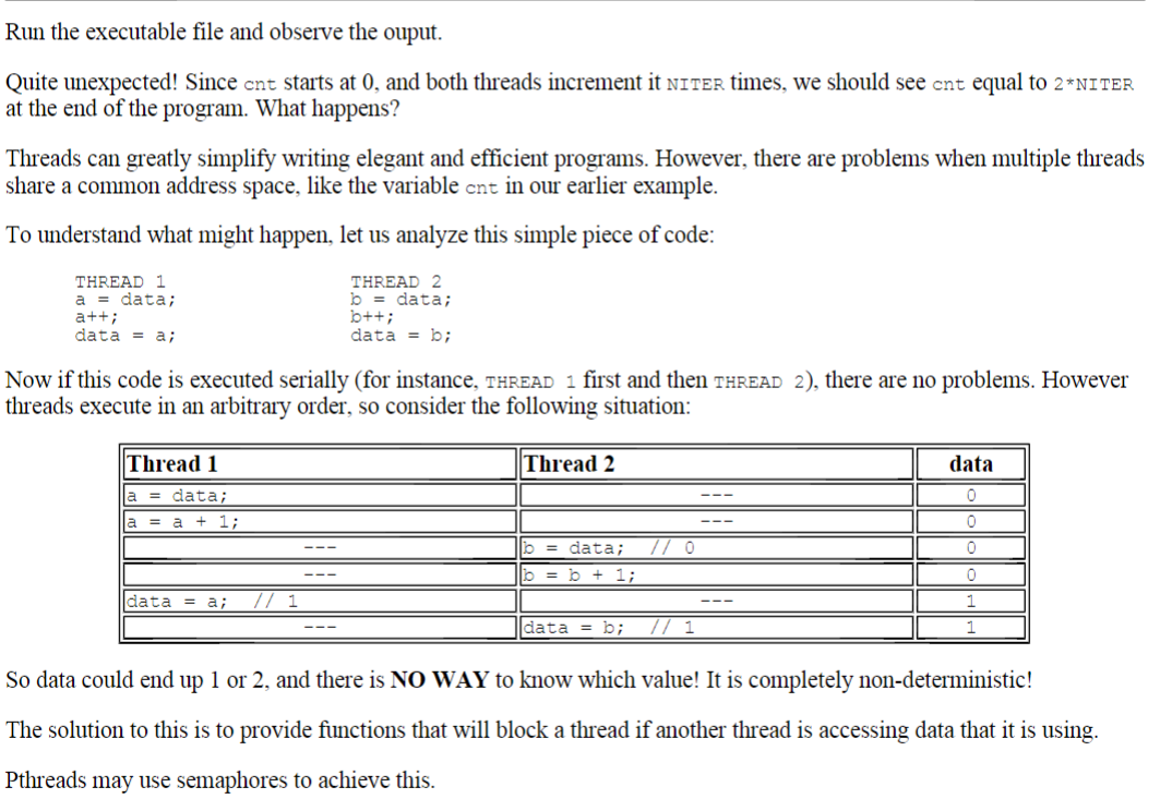 Solved Read the following code badcnt.c, #include | Chegg.com