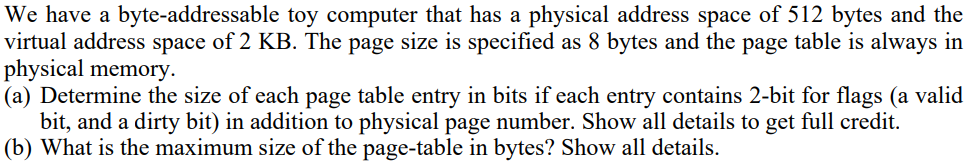 Solved We have a byte-addressable toy computer that has a | Chegg.com