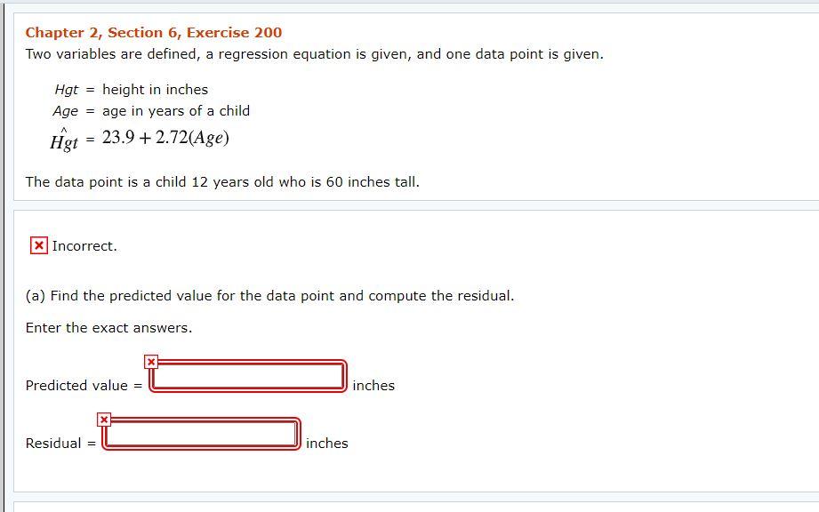 Solved Chapter 2, Section 6, Exercise 200 Two variables are | Chegg.com