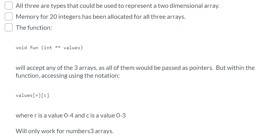 Solved Given the declarations below representing 5x4 2D | Chegg.com