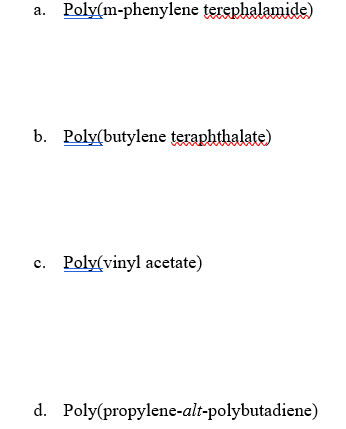 Solved Show the structural formulas of the repeating units | Chegg.com