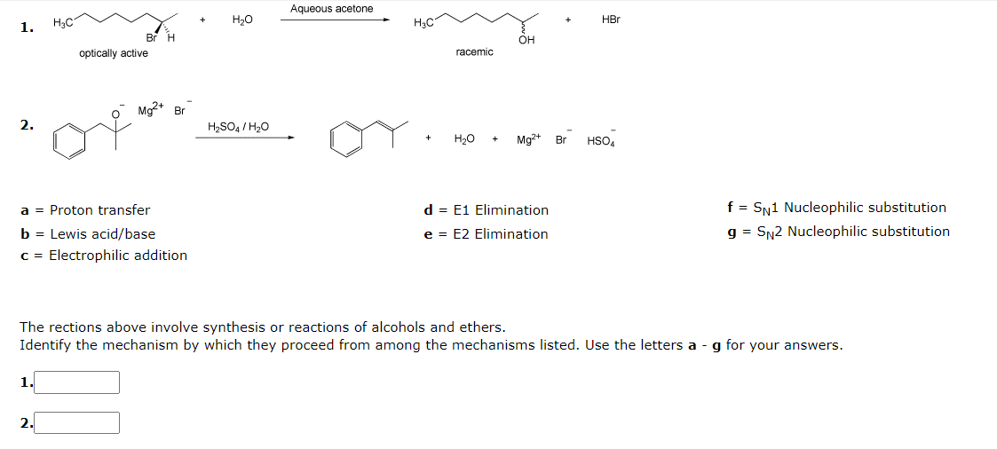 Solved Aqueous acetone H2O H3C 1. HAC HBr OH Br H optically | Chegg.com