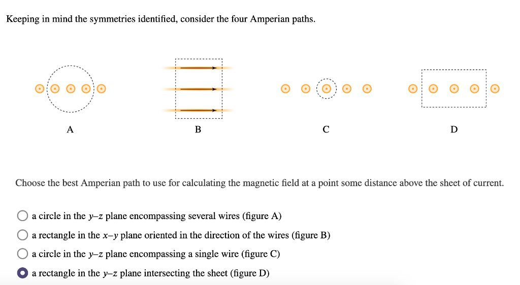 Solved Consider the infinite sheet of current shown in the | Chegg.com