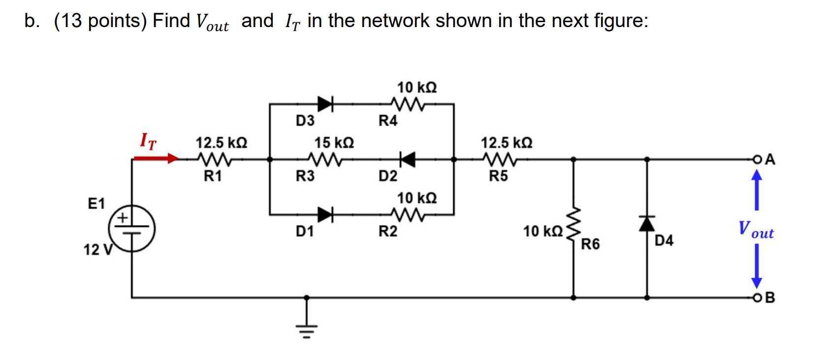 Solved Assume ideal diodes and forward resistance of diodes | Chegg.com