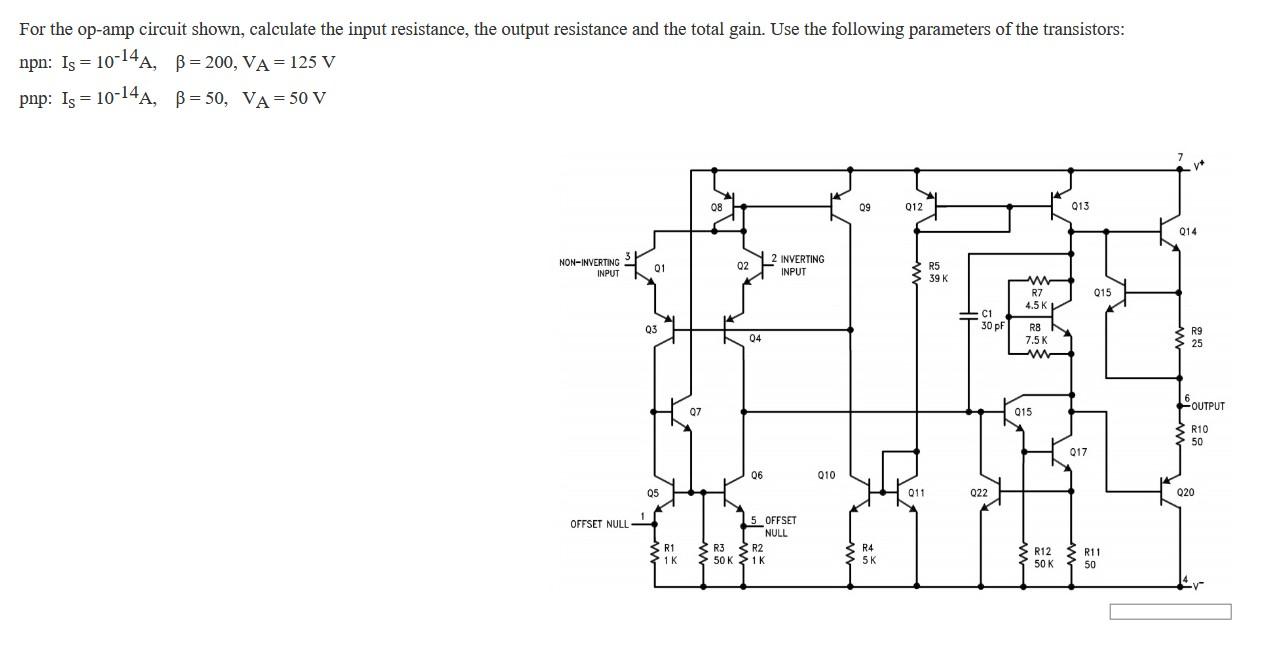 Solved For the op-amp circuit shown, calculate the input | Chegg.com