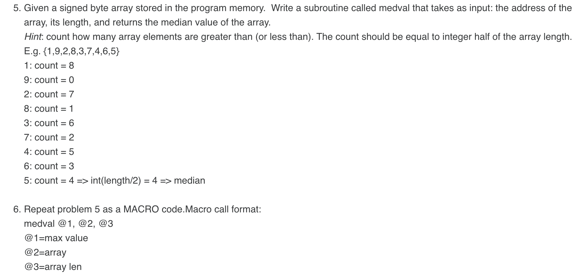 Solved 5. Given a signed byte array stored in the program | Chegg.com