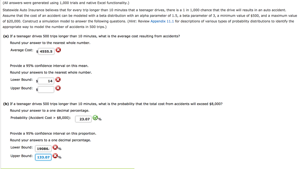 Solved All Answers Were Generated Using 1 000 Trials And