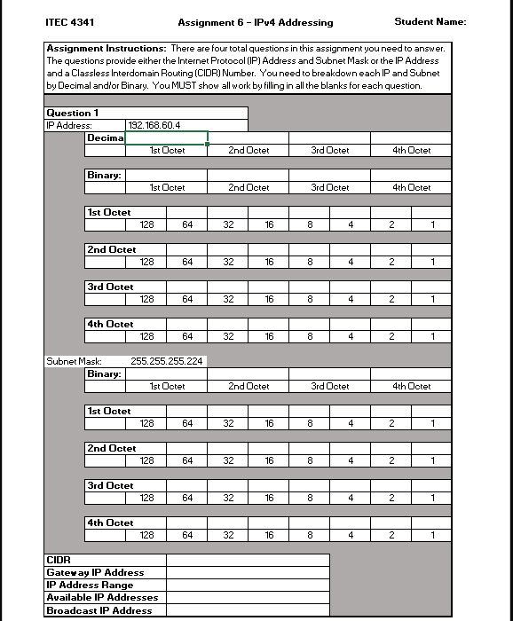 Ass5 The and by [ITEC 4341 Assignment 6 - IPu4 | Chegg.com