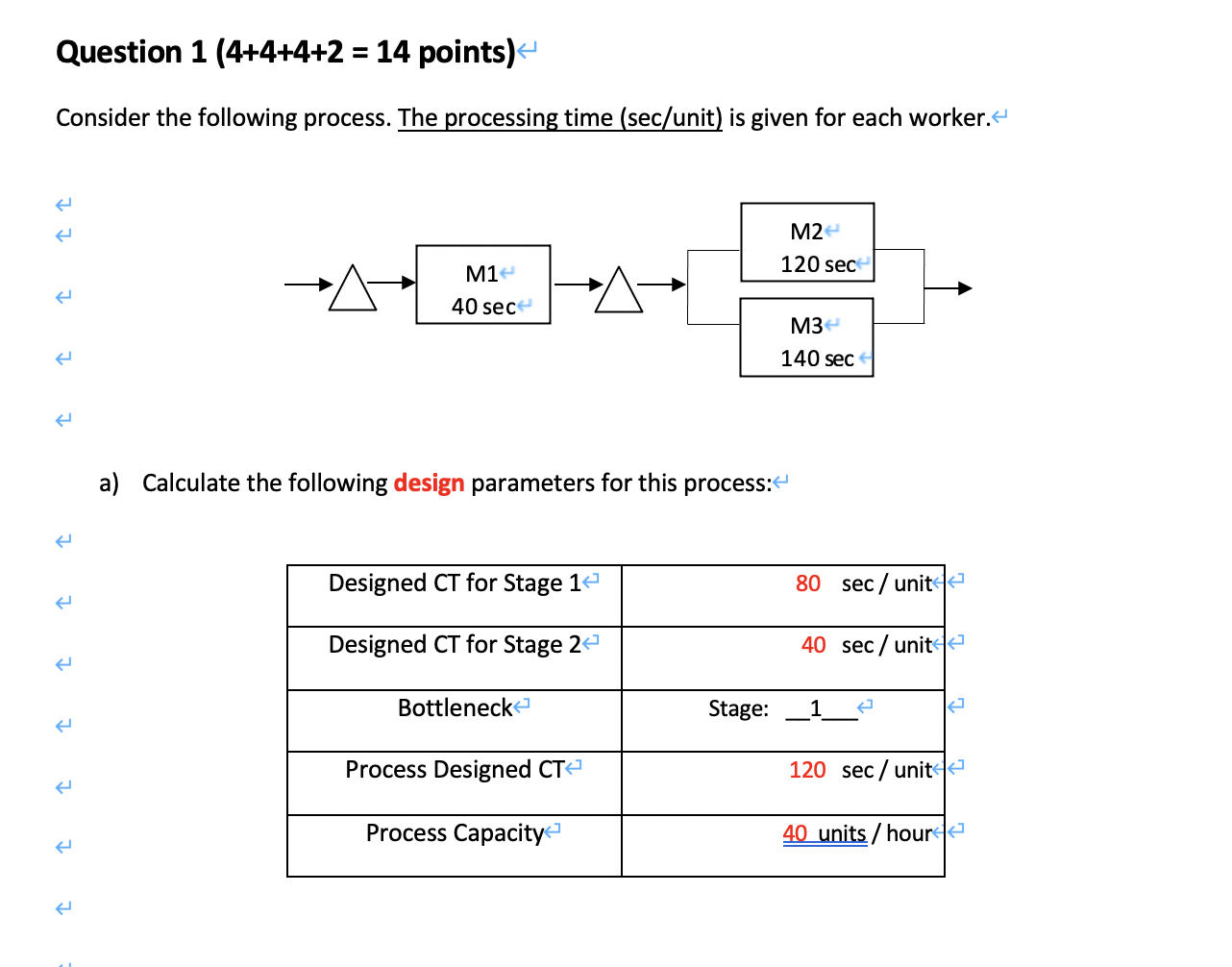 Solved Consider the following process. The processing time | Chegg.com