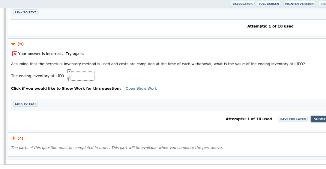 Solved CALCULATOR FULL SCREEN PRI Exercise 8-10 (Part Level | Chegg.com