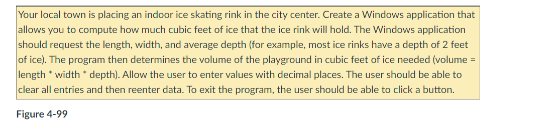 Solved PLEASE USE THE VISUAL BASIC Case 5 - Ice Skating | Chegg.com