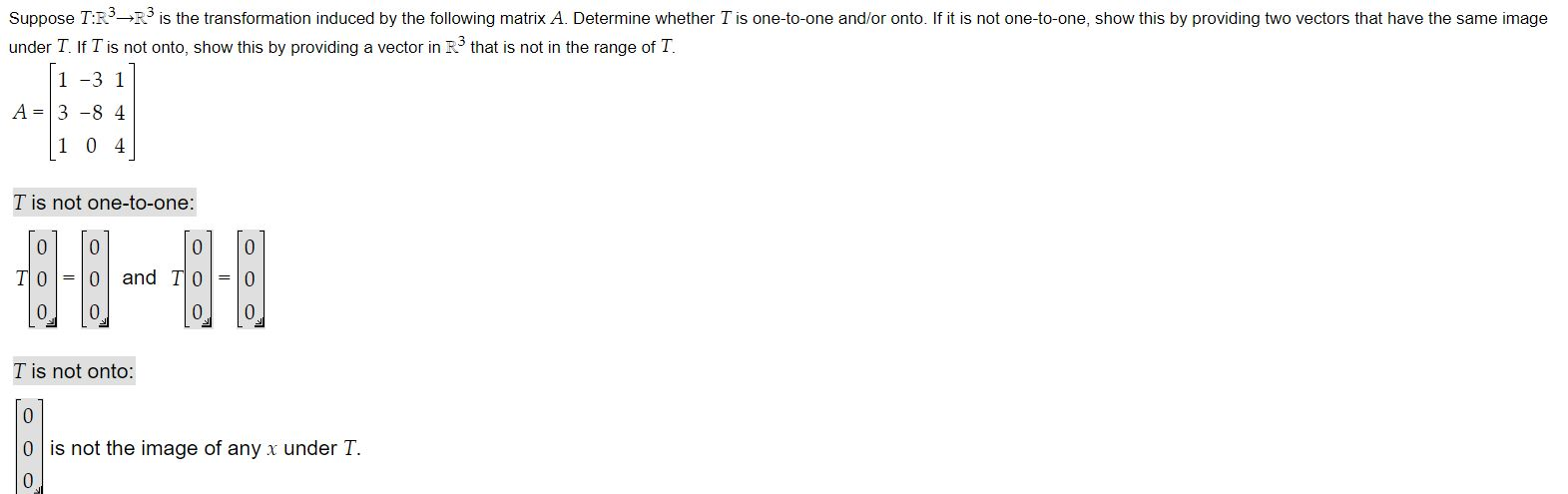 Solved Suppose T:R3 R3 is the transformation induced by the | Chegg.com